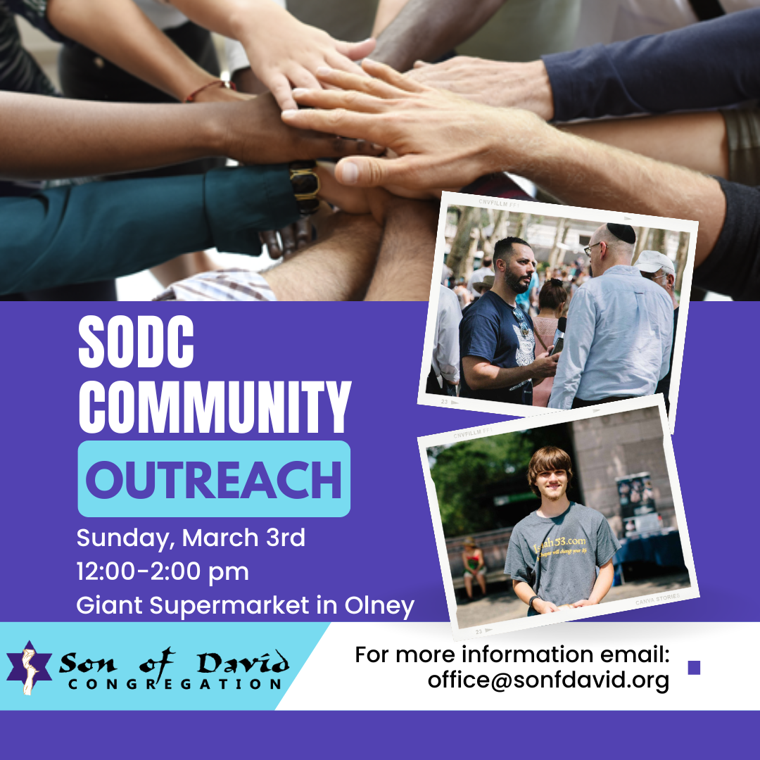 SODC Community Outreach | Son of David Congregation